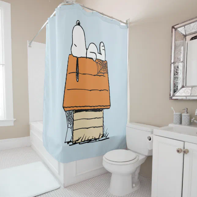 Peanuts | Snoopy Halloween Nap Shower Curtain | Zazzle