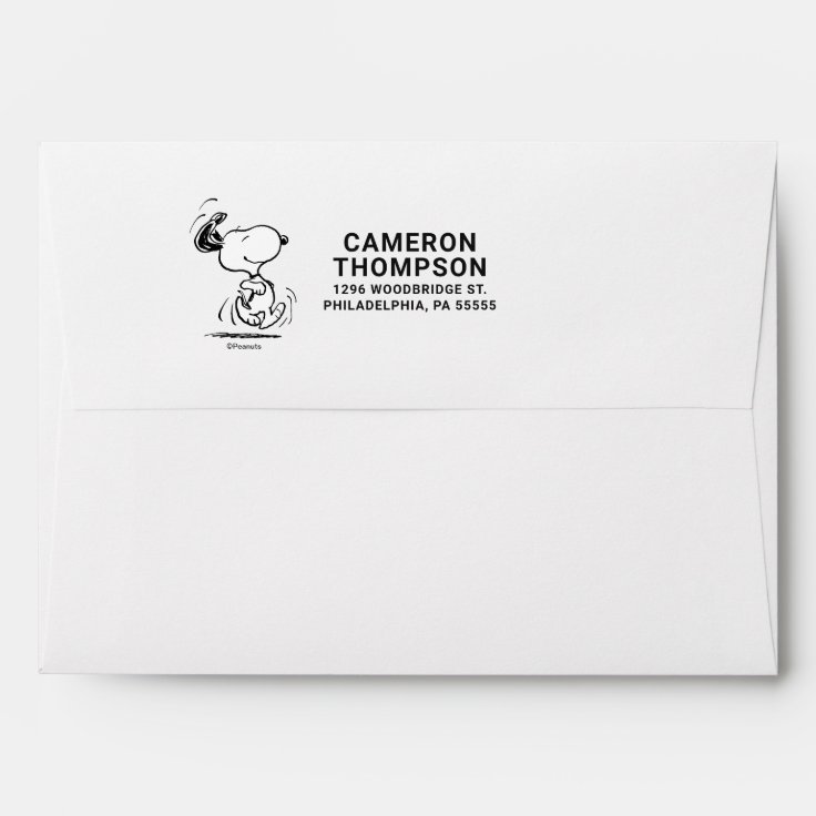 Peanuts | Snoopy Happy Dance Envelope | Zazzle