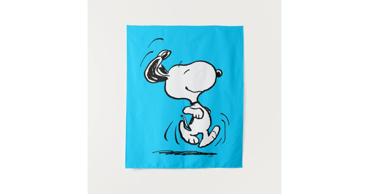 Peanuts | Snoopy Happy Dance Tapestry | Zazzle