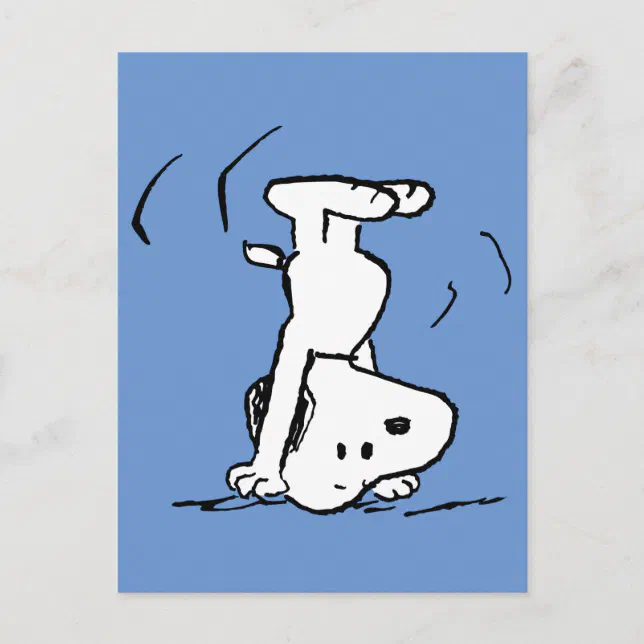 Peanuts | Snoopy Headstand Postcard | Zazzle