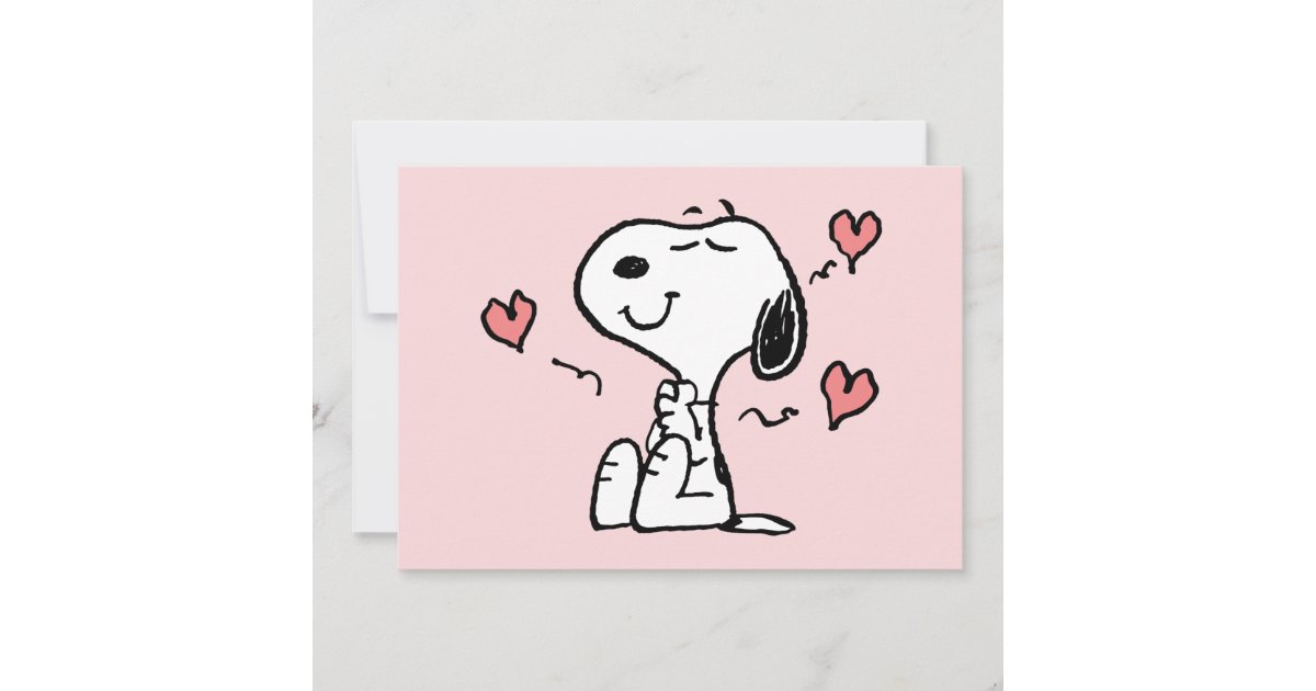 Peanuts | Snoopy Hearts Card | Zazzle