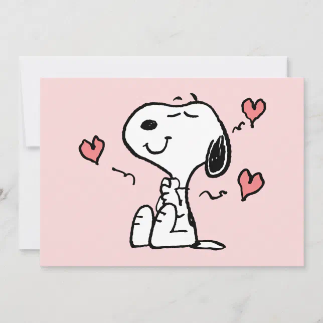 Peanuts | Snoopy Hearts Card | Zazzle