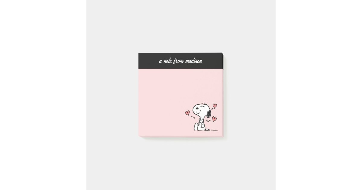 Peanuts | Snoopy Hearts Post-it Notes | Zazzle