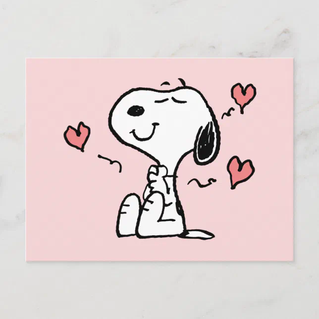Peanuts | Snoopy Hearts Postcard | Zazzle