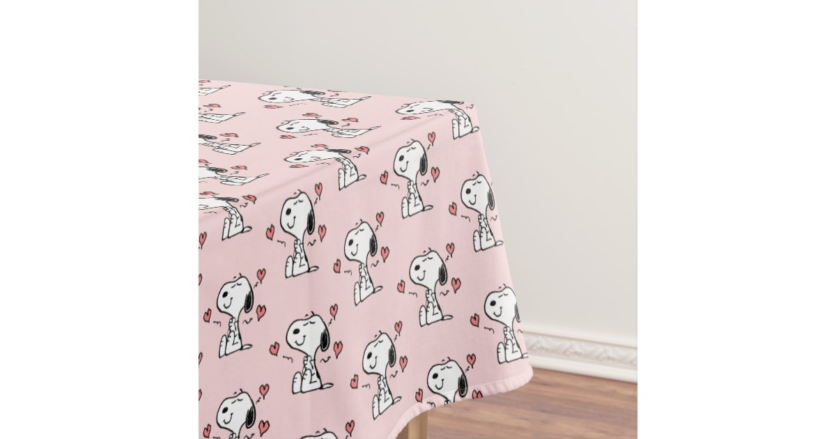 Peanuts | Snoopy Hearts Tablecloth | Zazzle
