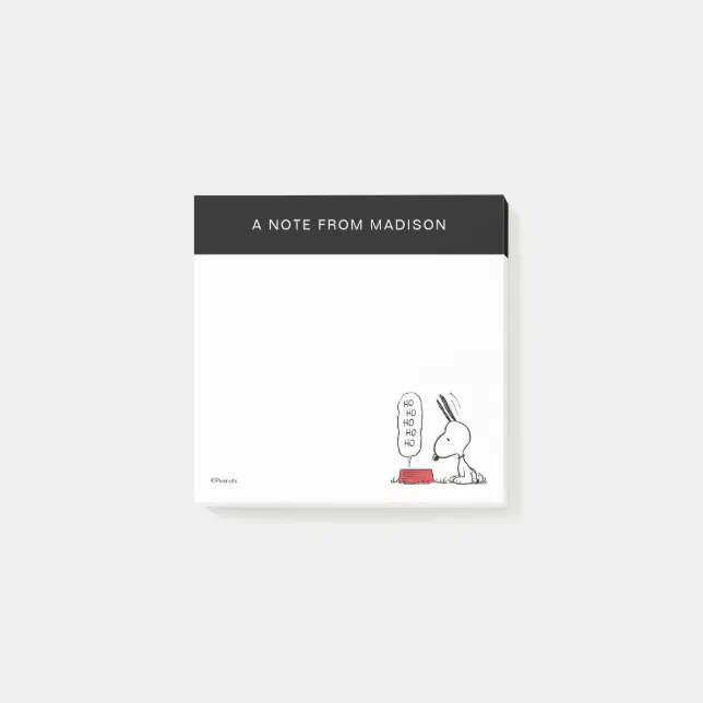 Peanuts | Snoopy Ho Ho Ho Food Dish Post-it Notes | Zazzle