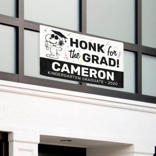 Peanuts - Snoopy | Honk for the Grad Banner | Zazzle