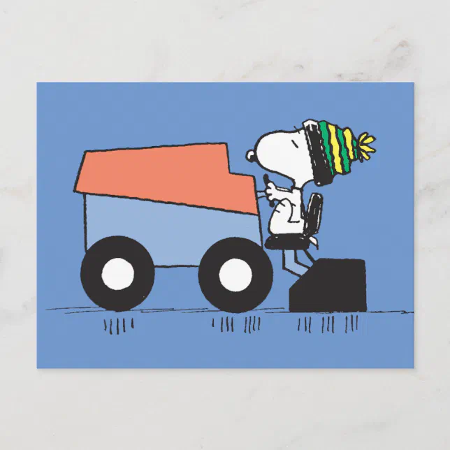 Peanuts | Snoopy Ice Resurfacing Machine Postcard | Zazzle