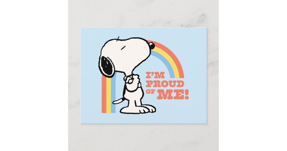 Peanuts | Snoopy I'm Proud of Me Postcard | Zazzle