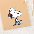 Peanuts | Snoopy in Headsets Sticker | Zazzle