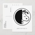 Peanuts | Snoopy Just Saying Hi Postcard | Zazzle