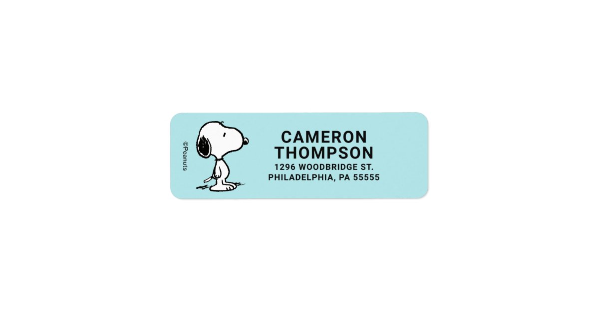 Peanuts | Snoopy Label | Zazzle.com