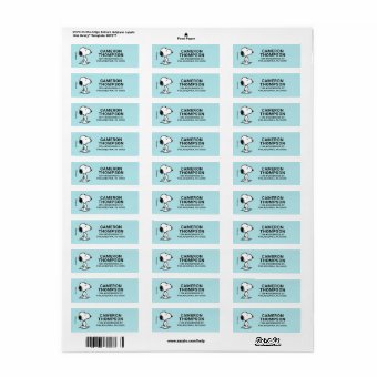 Peanuts | Snoopy Label | Zazzle