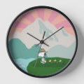 Peanuts | Snoopy Leader of the Pack Clock | Zazzle