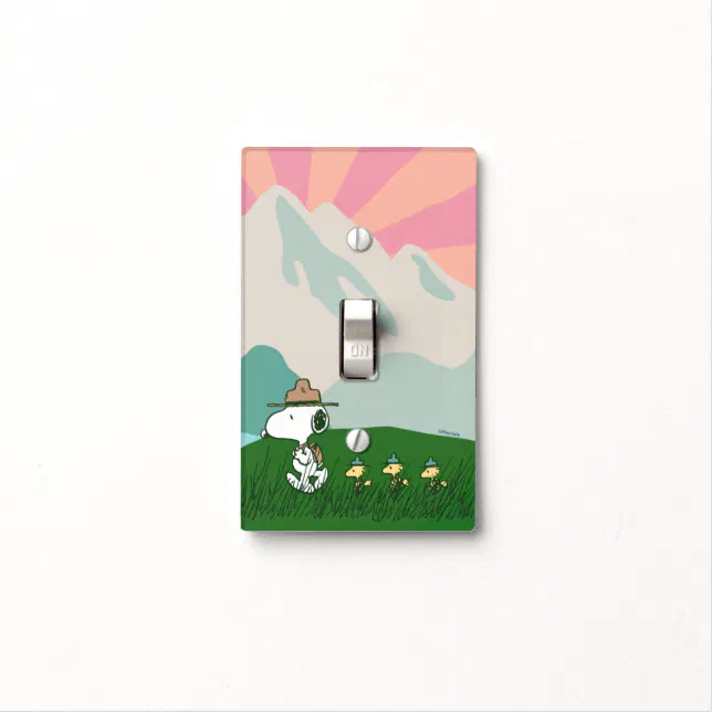Peanuts | Snoopy Leader of the Pack Light Switch Cover | Zazzle