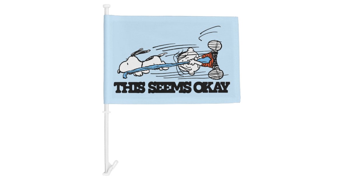 Peanuts | Snoopy & Linus Car Flag | Zazzle