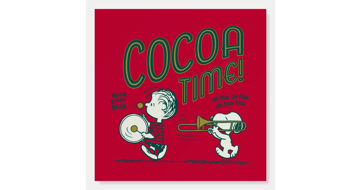 Peanuts | Snoopy & Linus Cocoa Time Foam Board | Zazzle