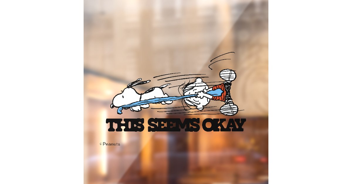 Peanuts | Snoopy & Linus Window Cling | Zazzle