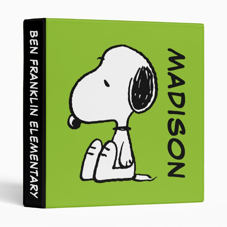 Peanuts | Snoopy Looking Down 3 Ring Binder | Zazzle