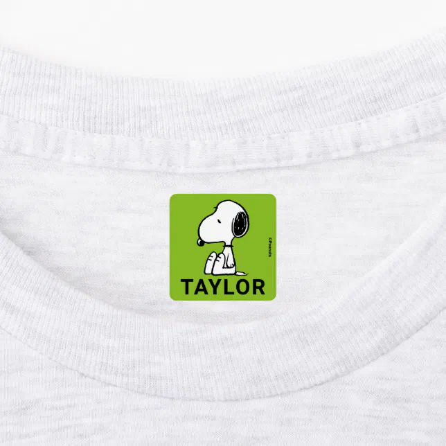 Peanuts | Snoopy Looking Down Kids' Labels | Zazzle