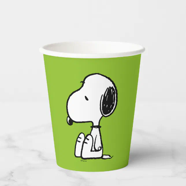 Peanuts | Snoopy Looking Down Paper Cups | Zazzle