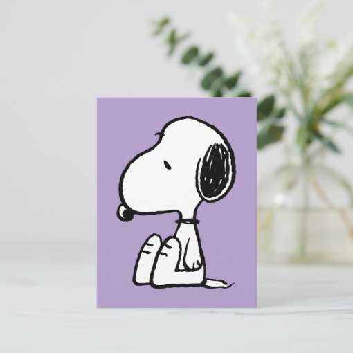 Peanuts | Snoopy Looking Down Postcard | Zazzle