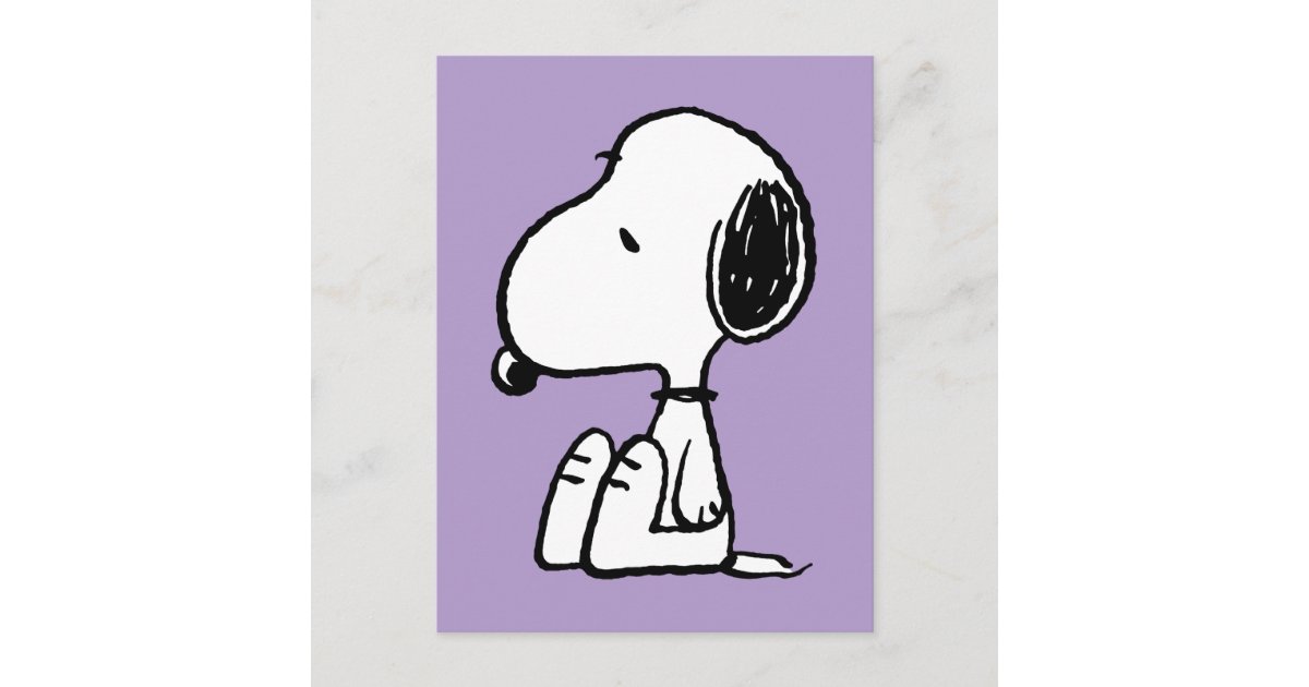 Peanuts | Snoopy Looking Down Postcard | Zazzle