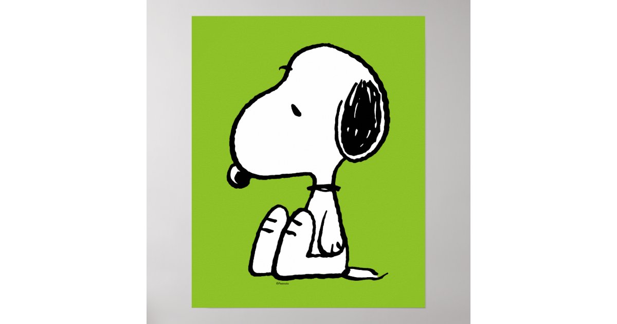 Peanuts | Snoopy Looking Down Poster | Zazzle