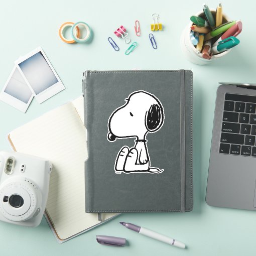 Peanuts | Snoopy Looking Down Sticker | Zazzle