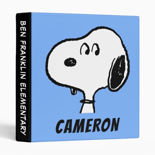 Peanuts | Snoopy Looks 3 Ring Binder | Zazzle.com