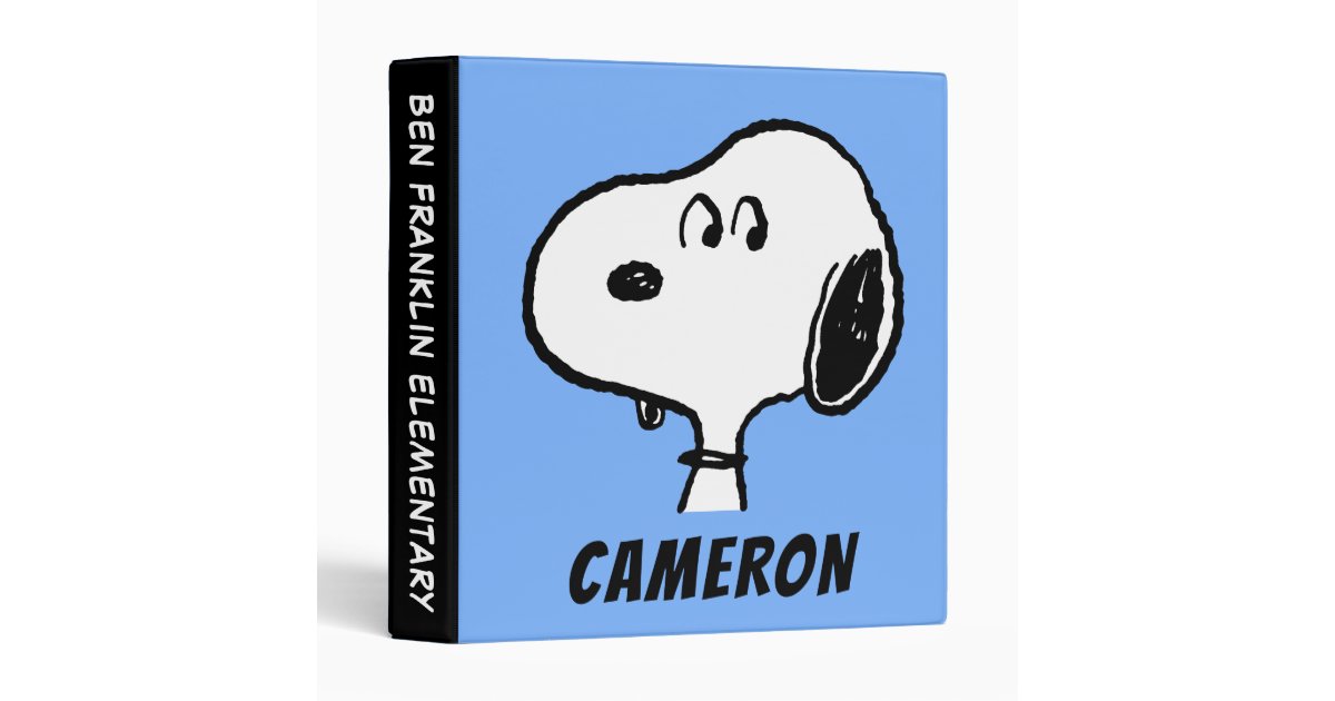 Peanuts | Snoopy Looks 3 Ring Binder | Zazzle