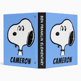 Peanuts | Snoopy Looks 3 Ring Binder | Zazzle