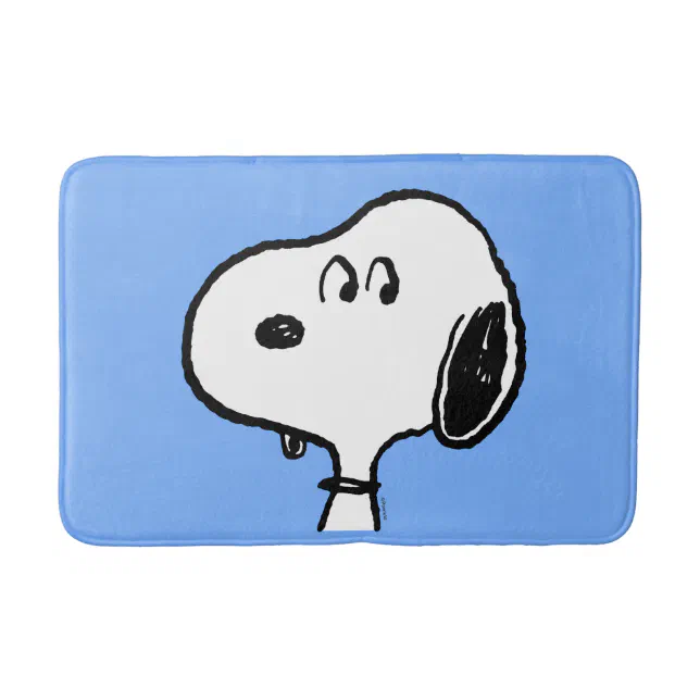 Peanuts | Snoopy Looks Bath Mat | Zazzle