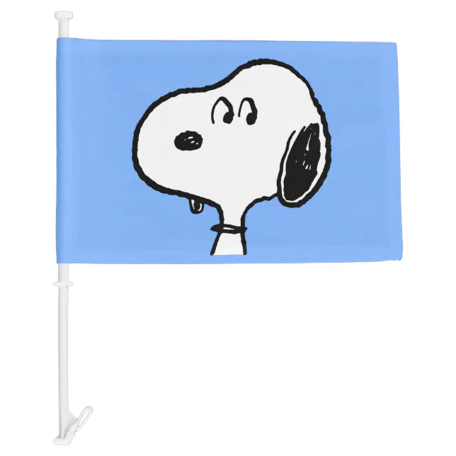 Peanuts | Snoopy Looks Car Flag | Zazzle