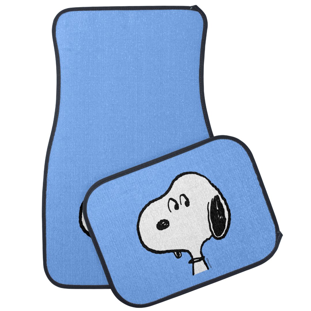 Peanuts | Snoopy Looks Car Floor Mat | Zazzle