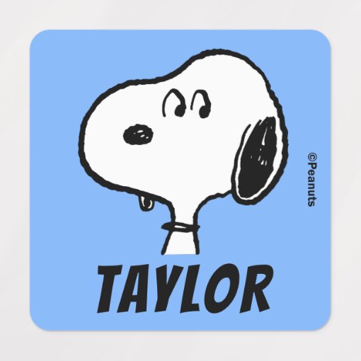 Peanuts | Snoopy Looks Kids' Labels | Zazzle