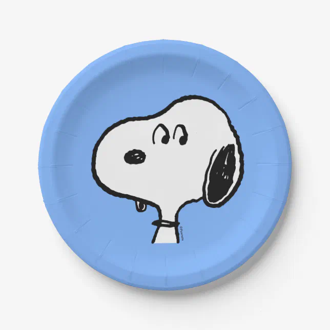 Peanuts | Snoopy Looks Paper Plates | Zazzle