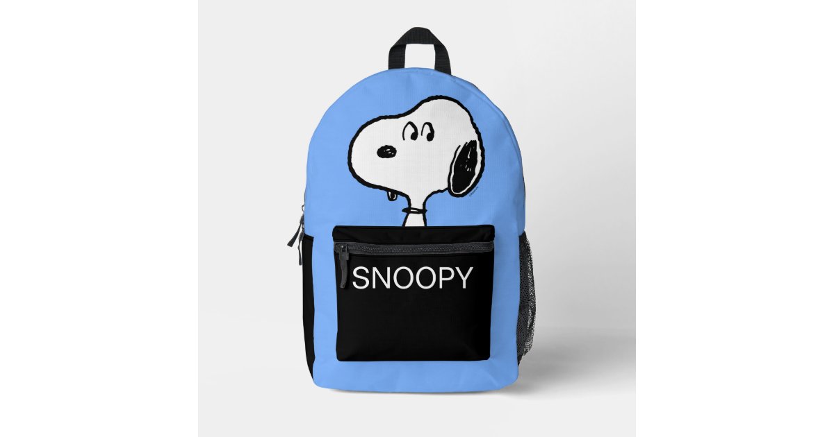Peanuts | Snoopy Looks Printed Backpack | Zazzle