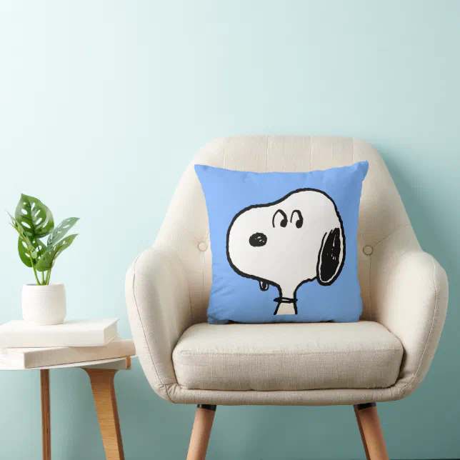 Peanuts | Snoopy Looks Throw Pillow | Zazzle