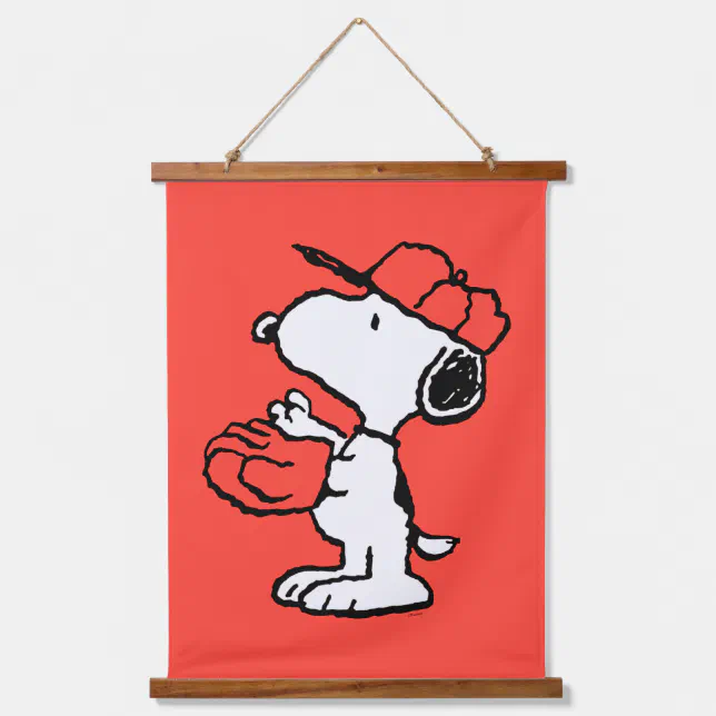 Peanuts | Snoopy Making the Catch Hanging Tapestry | Zazzle