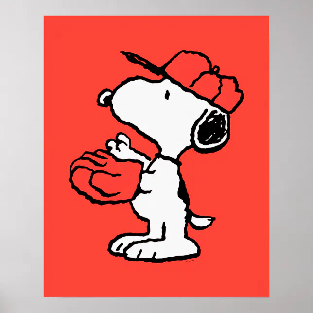 Peanuts | Snoopy Making the Catch Poster | Zazzle