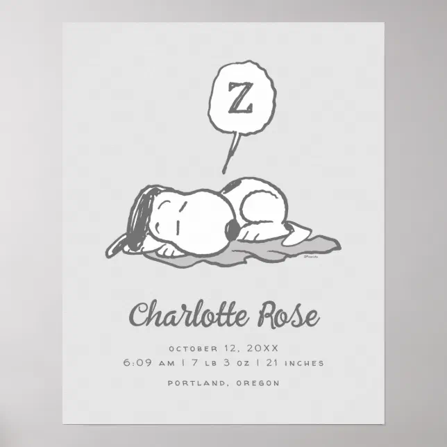 Peanuts | Snoopy Nap Poster | Zazzle