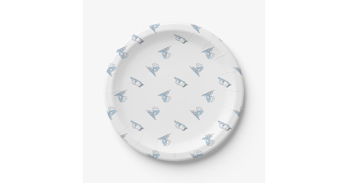 Peanuts | Snoopy Nap Time Pattern Paper Plates | Zazzle