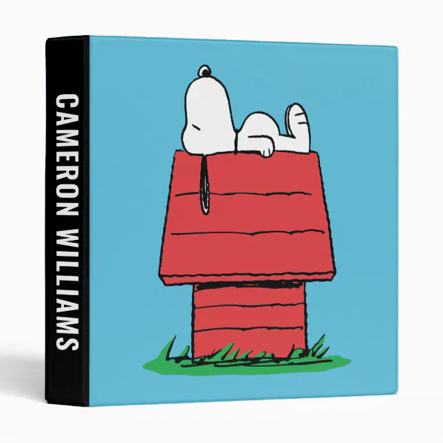 Peanuts | Snoopy Napping 3 Ring Binder | Zazzle