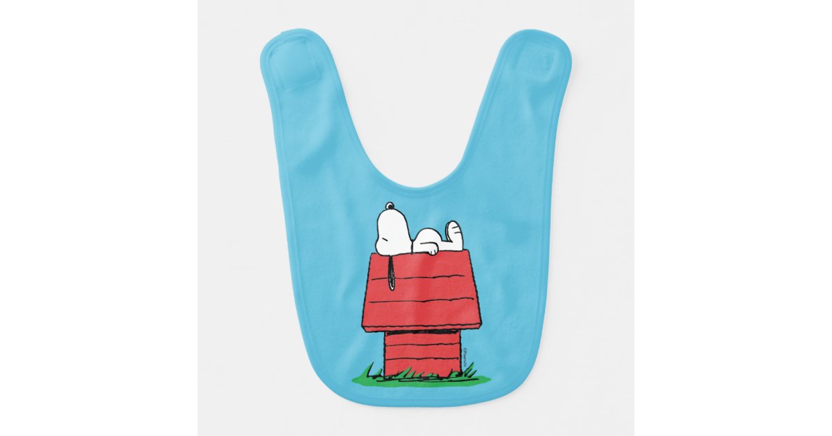 Peanuts | Snoopy Napping Baby Bib | Zazzle