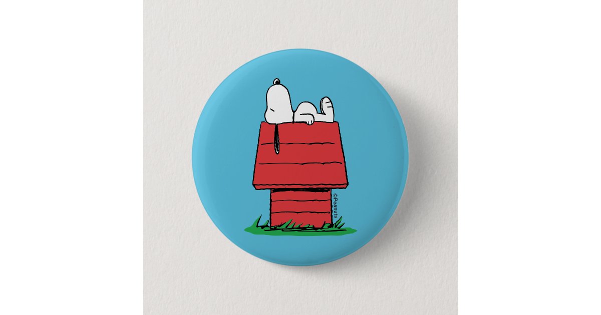 Peanuts | Snoopy Napping Button | Zazzle