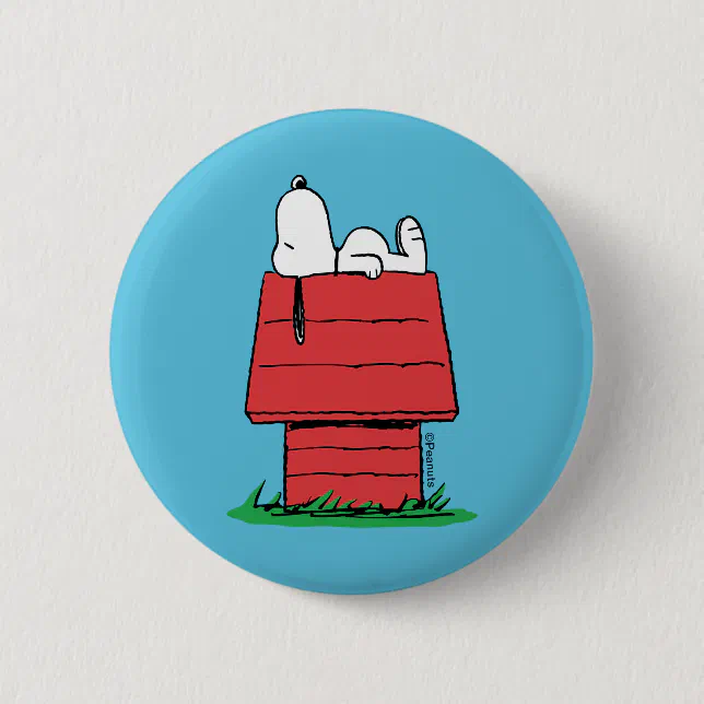 Peanuts | Snoopy Napping Button | Zazzle