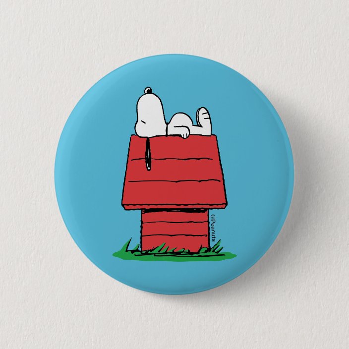 Peanuts | Snoopy Napping Button | Zazzle.com