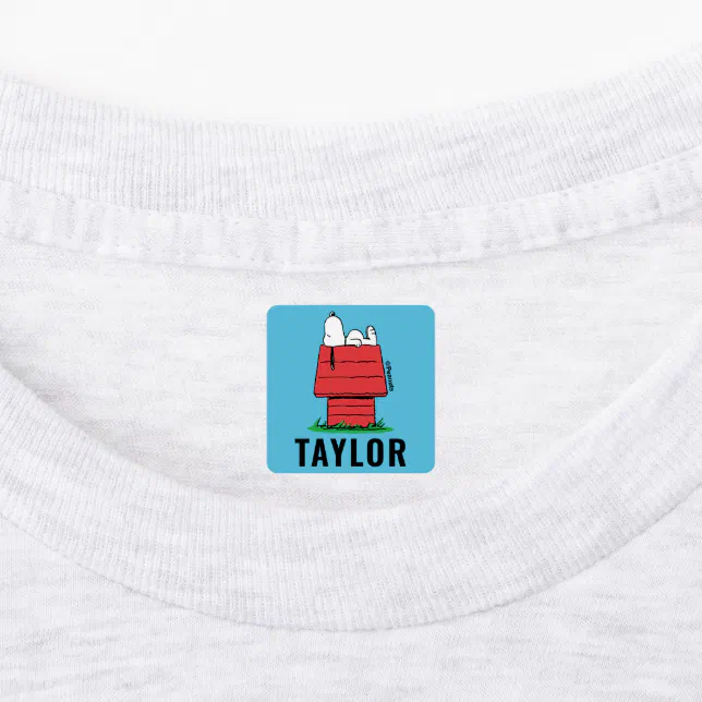 Peanuts | Snoopy Napping Kids' Labels | Zazzle