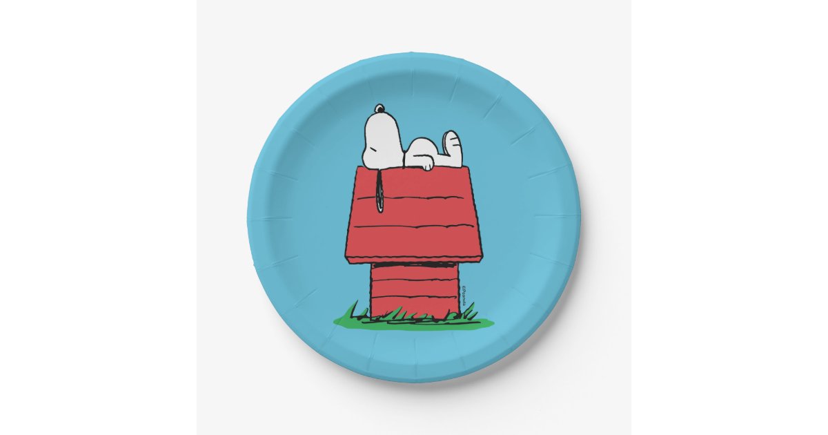 Peanuts | Snoopy Napping Paper Plate | Zazzle.com